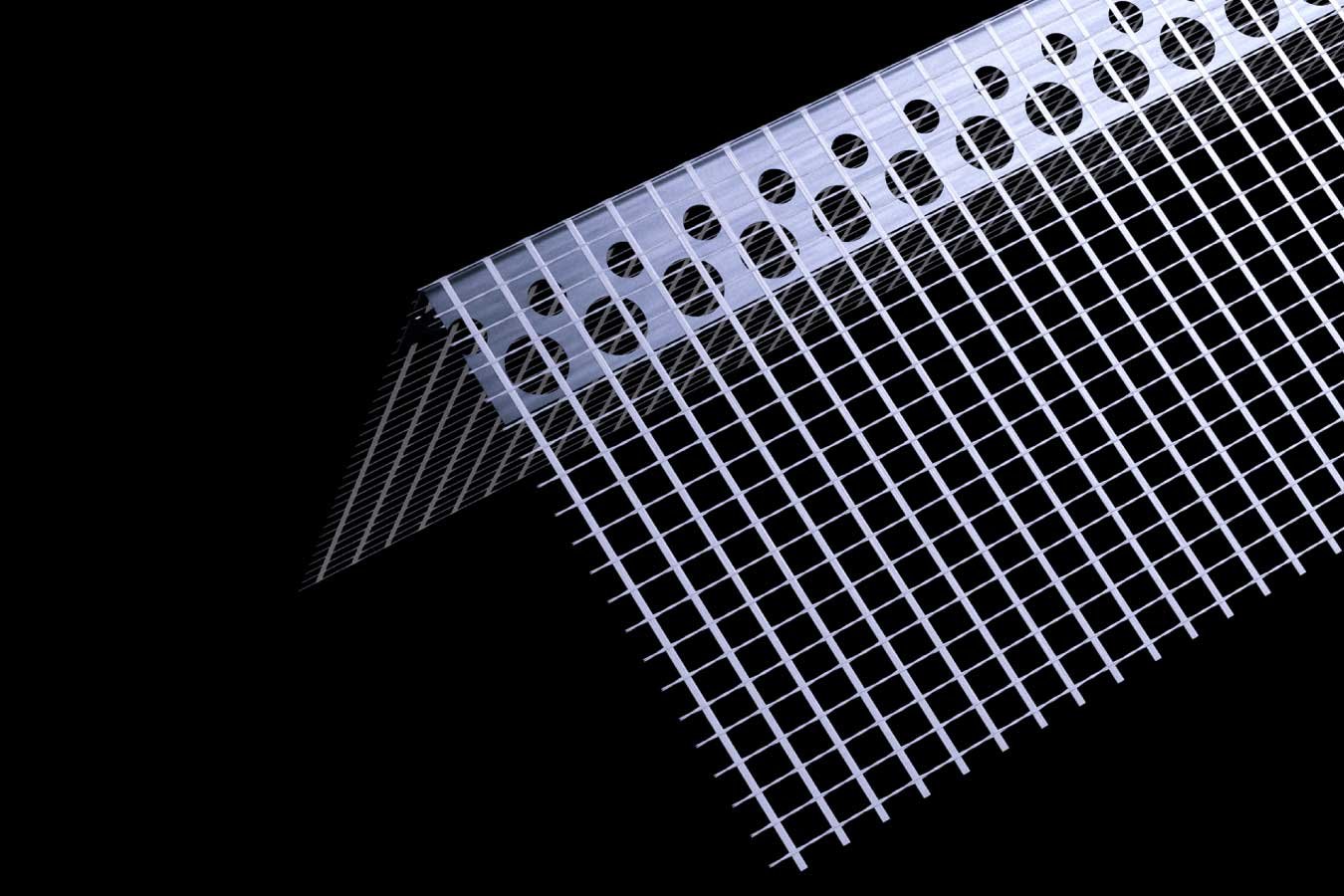 Narożnik aluminiowy z siatką białą 300cm 3m - Budshop24.pl
